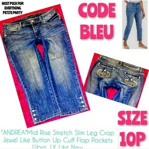 Code Bleu | Jeans | Code Blue Jeans Size P Slim Leg Crop Euc | Poshmark